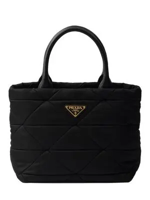 Prada Small Padded Re-nylon Tote - Black