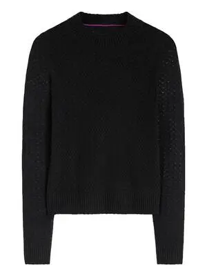 Boden Diane Pointelle Sweater - Black