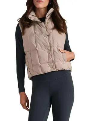 RHONE Rhone Powder Puffer Down Vest Beige Stone