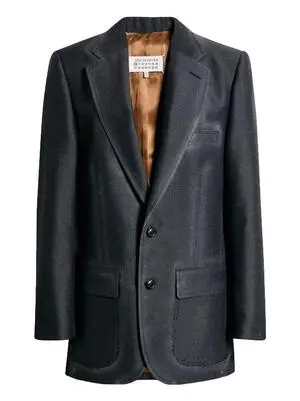 MAISON MARGIELA Maison Margiela Single-Breasted Wool-Mohair Blazer