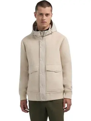 Pajar Hader Wool Blend Bomber Jacket With Removable Hooded Bib - Oatmeal