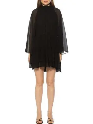 ALEXIA ADMOR Pamela Long Sleeve Shift Dress - Black