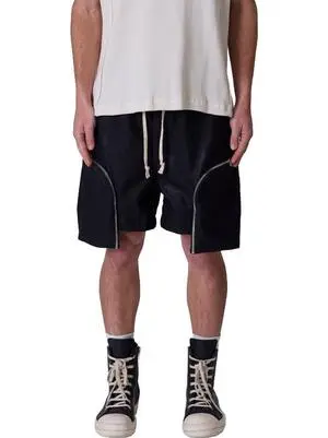 MNML Faux Leather Pocket Geo Shorts
