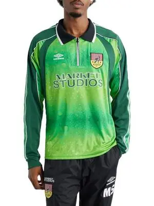 MARKET Keeper Kit Half Zip Jersey - Classic Green/hunter Green