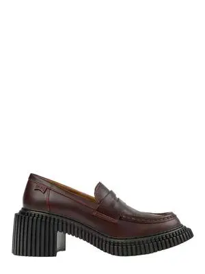 Camper Pix London Leather Penny Loafers - Red