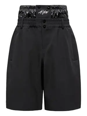 MONCLER X ASAP ROCKY High-waisted Shorts - Black