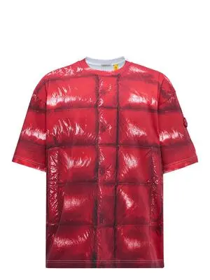 MONCLER X ASAP ROCKY Short Sleeve Front Paddet T-shirt - Red