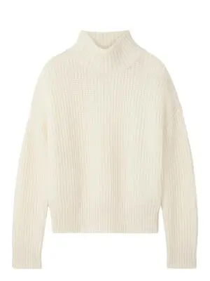 LISA YANG Julina Ribbed Cashmere Turtleneck Sweater