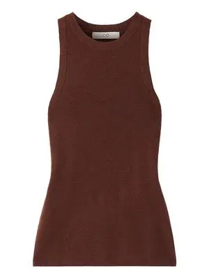 Co Cashmere Tank - Brown