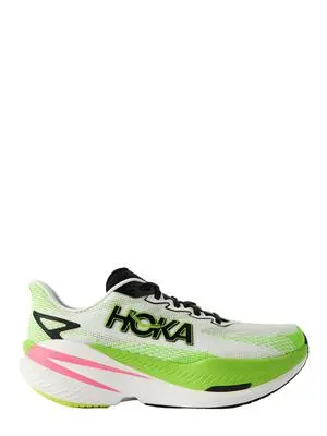 Hoka Mach X 3 Rubber-trimmed Mesh Sneakers - Green