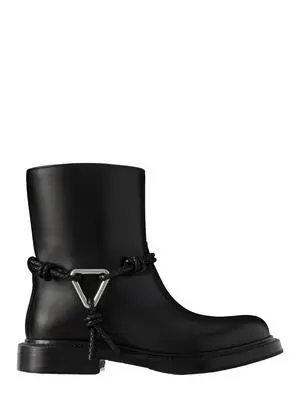 Bottega Veneta James Leather Ankle Boots Black