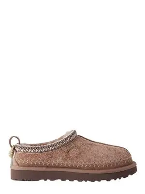 UGG Tasman Biarritz Shearling-lined Brushed-suede Slippers - Brown