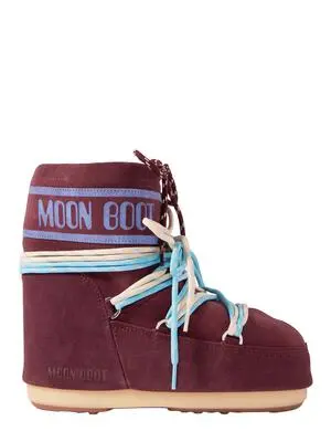 Moon Boot Icon Low Printed Suede Snow Boots - Brown