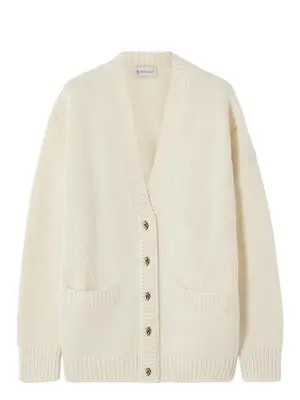 Moncler Wool And Cashmere-blend Cardigan - Cream