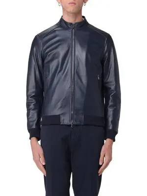 XC Leather Jacket - Navy