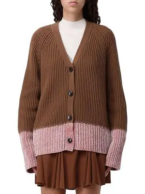 Marni Ribbed Buttoned Cardigan - Brown