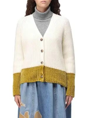 Marni Ribbed Buttoned Cardigan Pearl