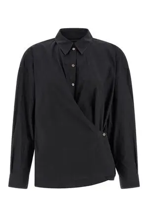LEMAIRE Draped Shirt - Black