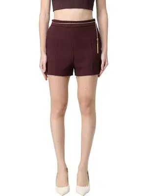 Elisabetta Franchi Tailored Shorts - Wine