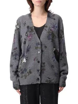 Blumarine Floral Print Sweater - Grey