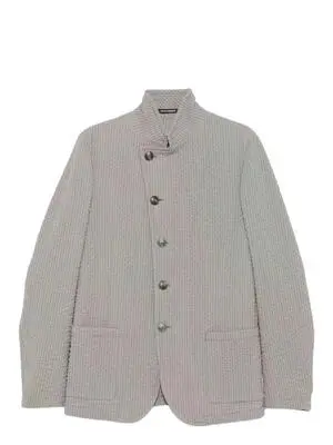 Emporio Armani Virgin Wool Blend Shirt Jacket - Grey