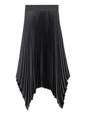 JOSEPH Ade Pleated Midi Skirt Smoke