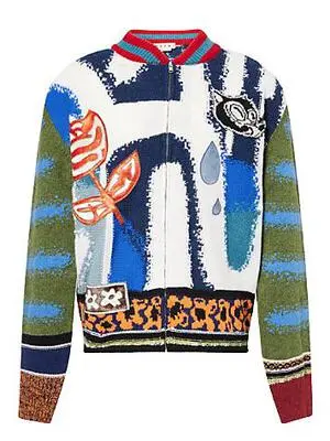 Marni X Slawn Knitted Wool Cardigan - Ocean