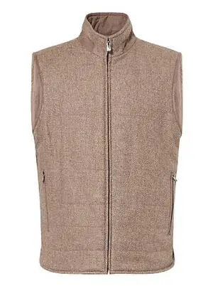 Corneliani Reversible Wool-cashmere Blend Gilet - Natural / Beige 033