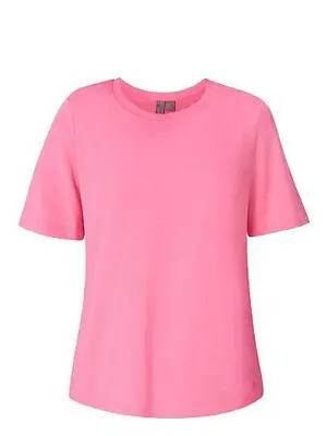Sweaty Betty Essential Crew Neck Cotton-jersey T-shirt - Lollipop Pink