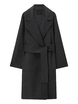 JOSEPH Double-faced Wool And Cashmere-blend Coat - Smoke