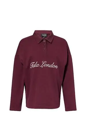 TALA Cotton-blend Rugby Polo Sweatshirt - Fig