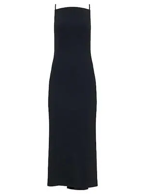 Givenchy Square-neck Sleeveless Midi Dress - Black