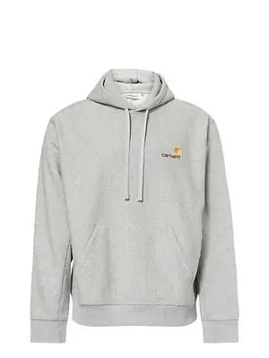 Carhartt Work In Progress Embroidered-Logo Relaxed-Fit Cotton-Jersey Hoody Grey Heather