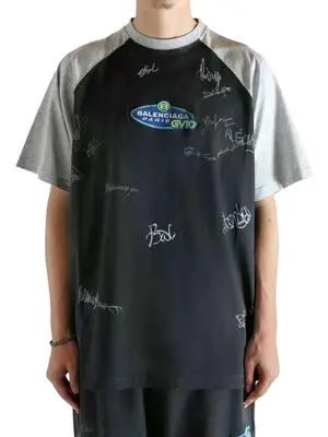 Balenciaga Graphic-print T-shirt - Black