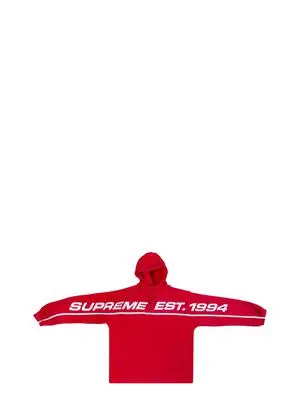 Supreme Polartec Half Zip Hooded Sweatshirt - Red