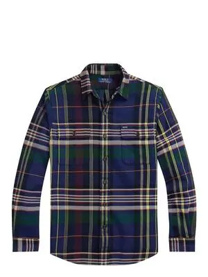 Polo Ralph Lauren Brushed Flannel Long-sleeve Sport Shirt - Blue