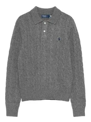 Polo Ralph Lauren Long Sleeve Collared Pullover Sweater - Grey