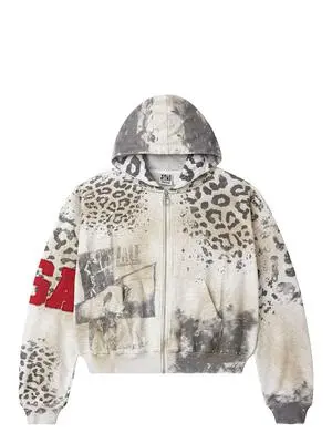 VALE FOREVER Cheetah Zip Up - Grey