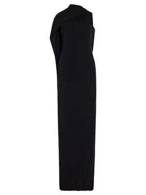Cult Gaia Corsica Draped Cape Jersey Maxi Dress - Black