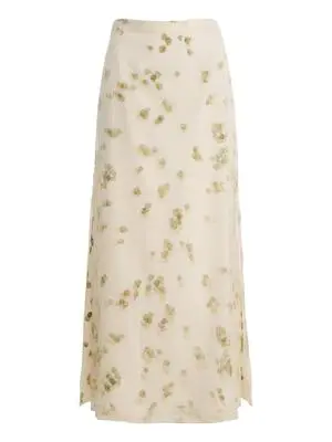 Altuzarra Linnie Floral Cotton-blend Skirt - Ivory