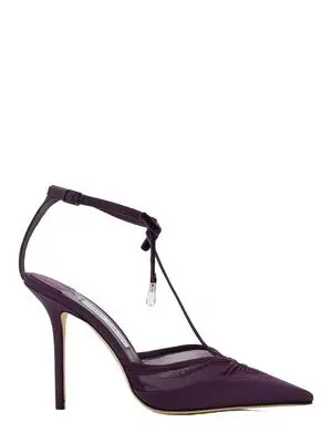 JIMMY CHOO Afia Satin Pumps - Purple