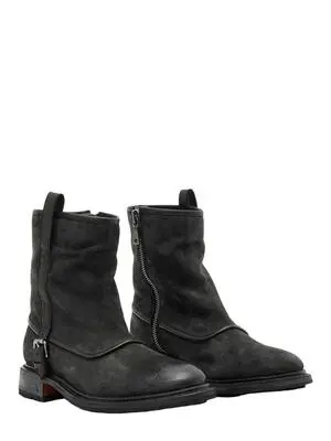 John Varvatos Heritage Shearling Lined Boots - Charcoal