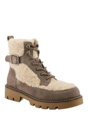 SPRING STEP SHOES Namiko High-pile Fleece Boots - Taupe Multi Suede