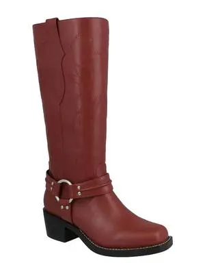 Mia Diego Harness Boots Deep Red