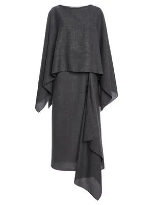 Michael Kors Wool-blend Caftan Dress - Grey