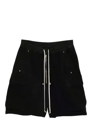 Rick Owens Cotton Cargo Shorts - Black