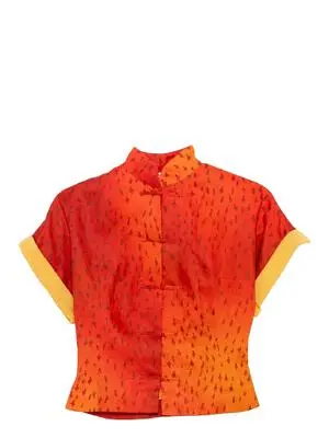 SAMUEL GUÌ YANG Graphic-print Top - Red