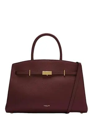 DEMELLIER The Mini Hudson Top Handle Bag Burgundy