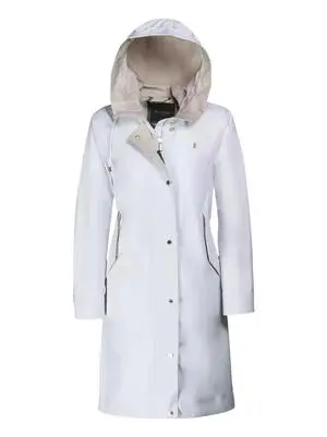 MOORER Molly Hooded Coat - White