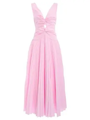 Simkhai Vivianne Cotton Midi Dress Pink